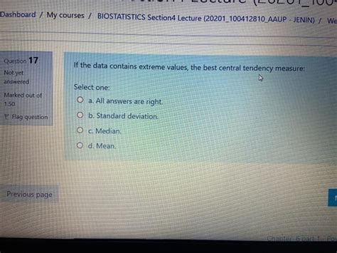 solved dashboard my courses biostatistics section4