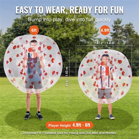 Vevor Inflatable Bumper Ball 1 Pack 4ft12m Body Sumo Zorb Balls For