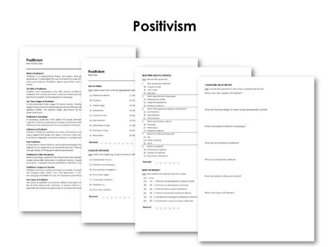Positivism Docx Teaching Resources