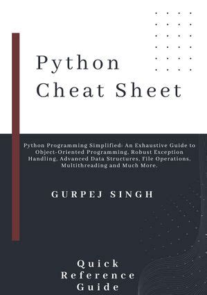 Python Cheat Sheet de Gurpej Singh en Librerías Gandhi