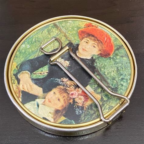 Bath Vintage Compact Mirror Victorian Renoir Two Sisters Double