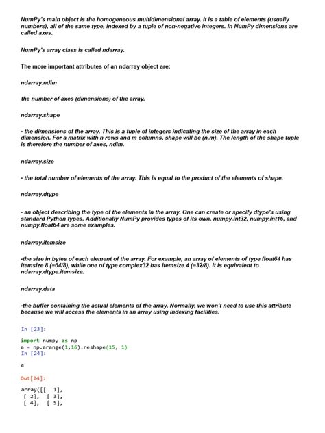 Day 3 Numpy Basics Jupyter Notebook Pdf Computer Programming Mathematics
