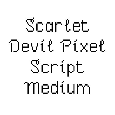 Scarlet Devil Pixel Script Medium Free Fonts On