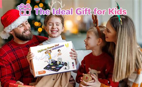 Acelufly Rechargeable Dance Mat Toys For Girls Light Up Dance Pad With Wireless