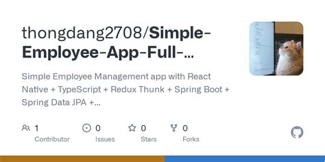 Github Thongdang2708 Simple Employee App Full Stack Mobile Simple Employee Management App