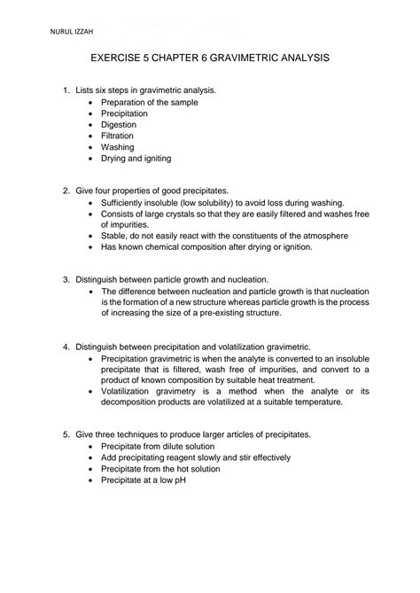 Solution Basic Analytical Chemistry Chm256 Tutorial Chapter 6