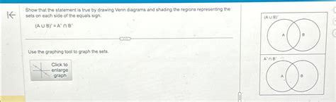 Solved Show That The Statement Is True By Drawing Venn Chegg