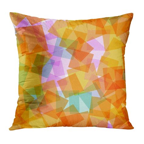 Eccot Colorful Artistic Abstract Squares Pattern White Geometric Classy Random Chaotic Bright