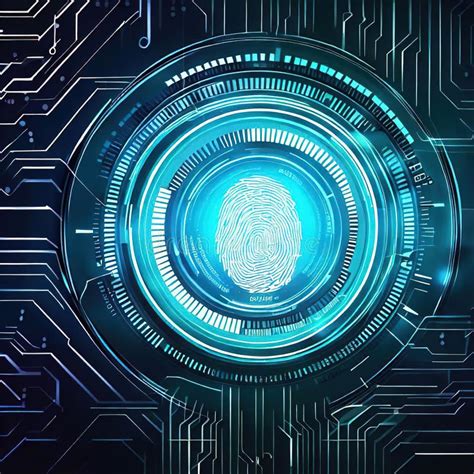 Fingerprint Integrated Codes Fingerprint Scanning Identification System Ai Generated Stock