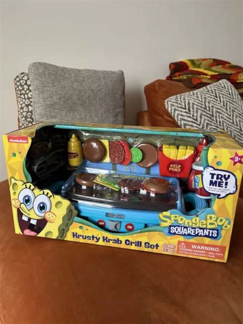 Spongebob Squarepants Krusty Krab Grill Set Sizzle Sound 32 Pcs Brand