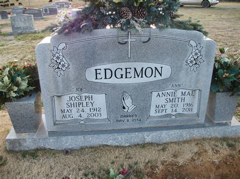 Joseph Shipley “joe” Edgemon 1912 2003 Find A Grave Gedenkplek
