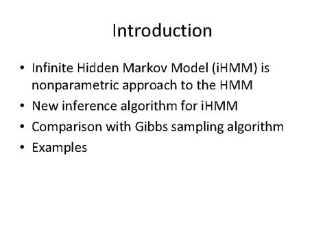 beam sampling for the infinite hidden markov model