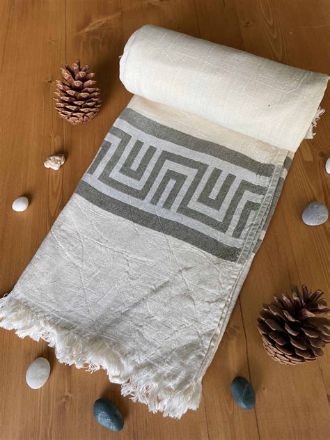 Ancient Turkish Towel Gray 100 Organic Cotton Handmade Bath Towel