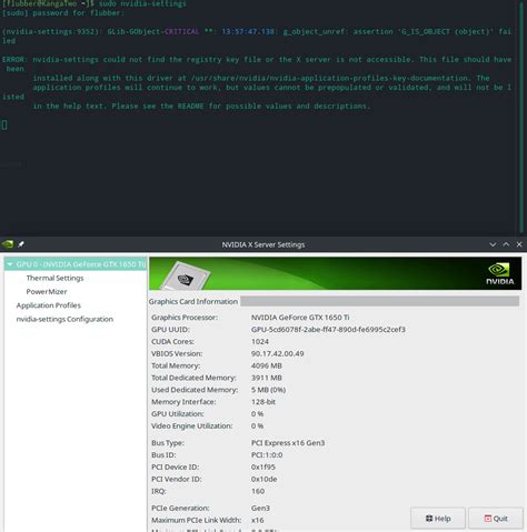 Nvidia X Server Settings Incomplete R Manjarolinux
