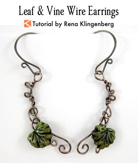 Leaf And Vine Wire Earrings Tutorial Jewelry Making Journal