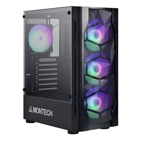 Montech X1 Mesh Atx Mid Tower High Airflow Desktop Gaming Case Black