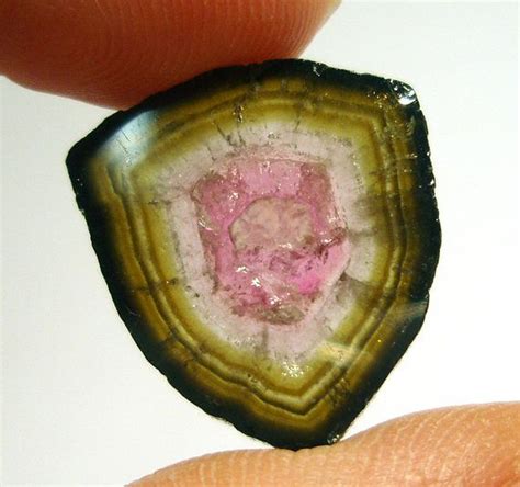 Watermelon Tourmaline Cabochon Slice Rare Natural 9 By Saxdsign Zoned