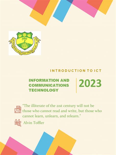 Introduction To Ict Pdf Educational Technology Level Of Measurement