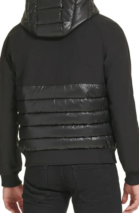 Kenneth Cole New York Mix Media Water Resistant Soft Shell Quilted