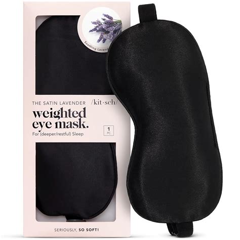 Kitsch Weighted Satin Sleep Mask Weighted Eye Masks For