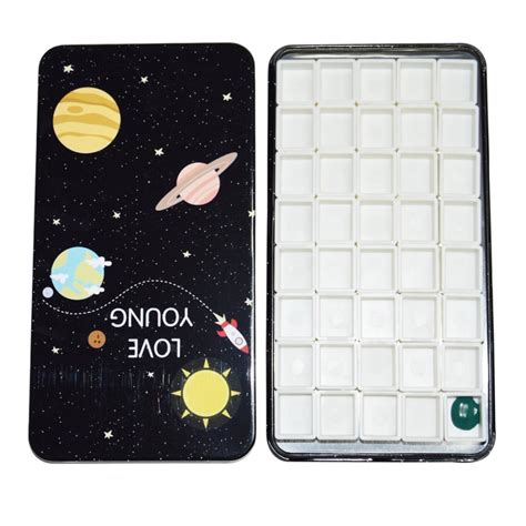 Barteen Aquarel Palet Verf Tin Case Met 40pcs Half Grandado