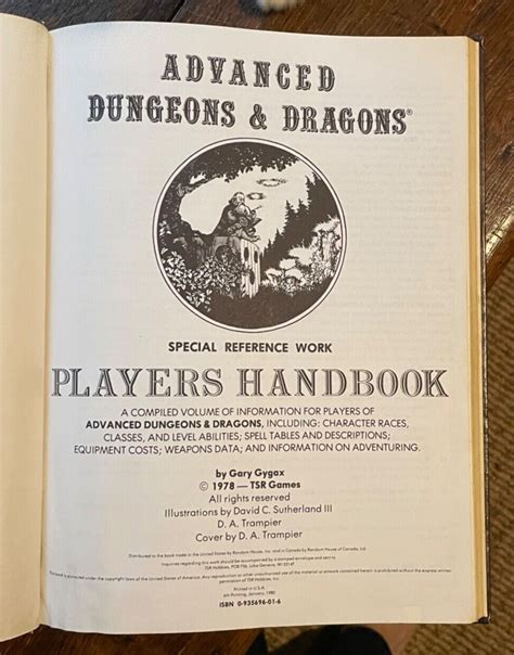 Adandd Players Handbook Gygax 1980 Advanced Dungeons And Dragons 2