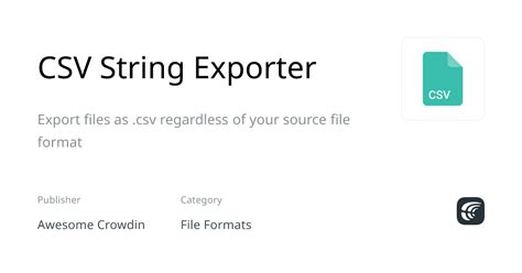 Csv String Exporter