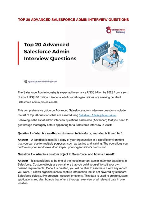 ppt top 20 advanced salesforce admin interview questions powerpoint