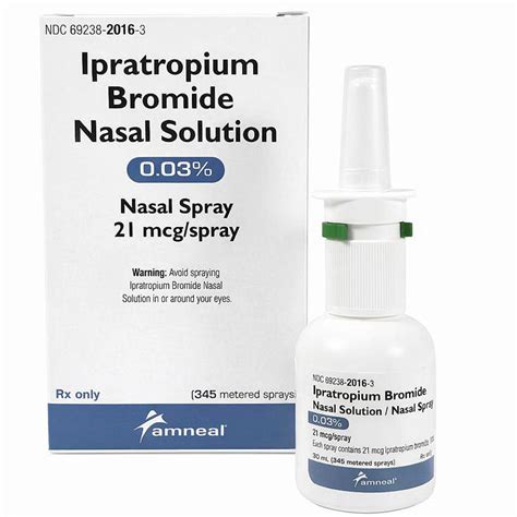 Ipratropium Bromide Nasal Spray 003 Nasal Solution 30 Ml