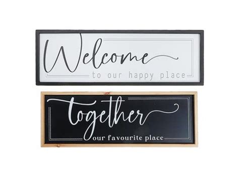 Framed Wooden Sign Welcometogether Asstd Ih Casadecor