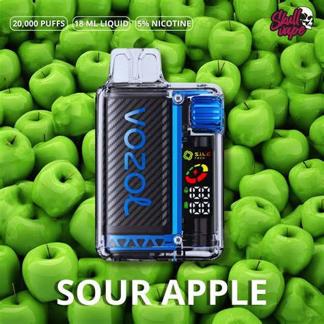Sour Apple Vozol Vista Skull Vape Cdmx