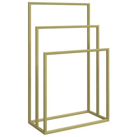 Stojak Na Ręczniki żelazny 3 Poziomowy Złoty 48 X 24 X 79 Cm