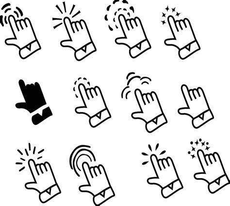 Click Mouse Arrow Pointer Vector Art At Vecteezy