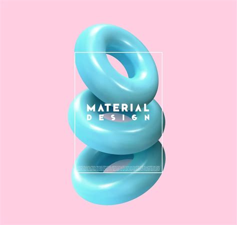 Premium Vector Abstract Background With Realistic 3d Shapes Objects
