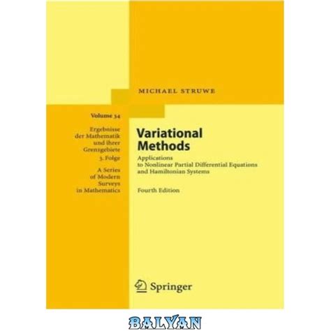خرید و قیمت دانلود کتاب Variational Methods Applications To Nonlinear Partial Differential