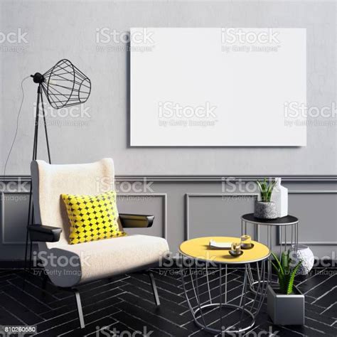 3d 그림 현대적인 인테리어 프레임 포스터와의 자 포스터를 모의 0명에 대한 스톡 사진 및 기타 이미지 0명 가구 가정 생활 Istock