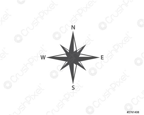 Compass Icon Vector Stock Vector 2761438 Crushpixel