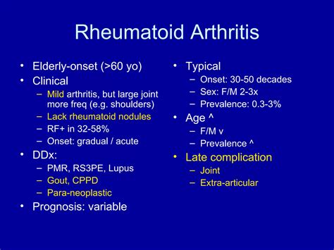 Geriatric Rheumatology Ppt