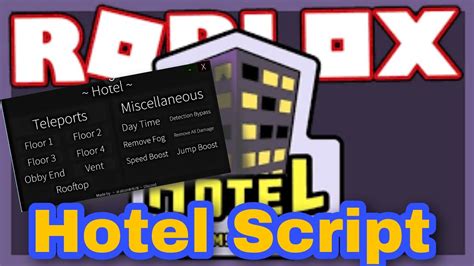 Hotel Script Roblox Hydrogen Executor Youtube