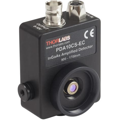 Thorlabs Pda10cs Ec Ingaas Switchable Gain Amplified Detector 900 1700 Nm 17 Mhz Bw 0 8