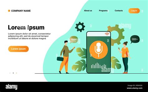 People Using Voice Assistant App On Smartphone Stock Vector Image And Art