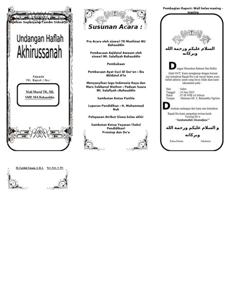 Format Undangan Haflah Pdf