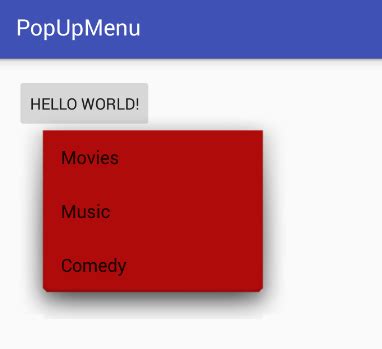 android - Changing the background color of a Popup menu - Stack Overflow