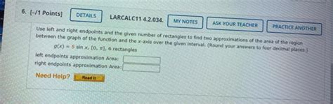 Solved 6 [ 1 Points Details Larcalc11 4 2 034 My Notes