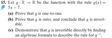 Solved Let G RR Be The Function With The Rule G X X Chegg