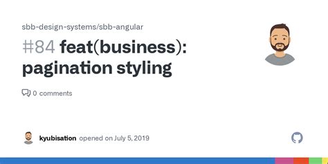 Featbusiness Pagination Styling · Issue 84 · Sbb Design Systemssbb Angular · Github