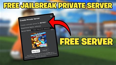 FREE Jailbreak Private Server Roblox Jailbreak YouTube