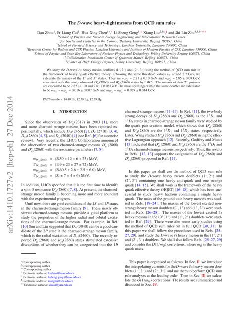 Pdf The D Wave Heavy Light Mesons From Qcd Sum Rules
