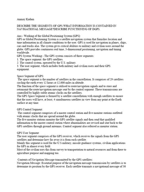 Nav Aid Pdf Global Positioning System Ships