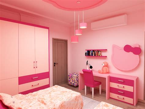 تصميم داخلي لغرفة نوم بنات مستقل